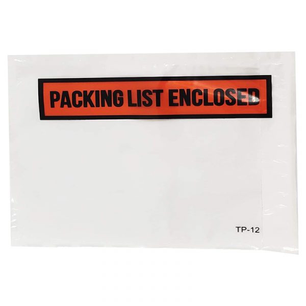 Custom High Quality Plastic Packing List Pouch Envelope