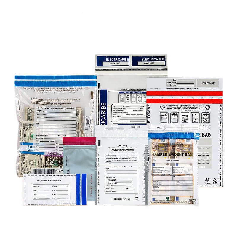 Temper Evident bag Bank Deposit Plastic Bag security bag